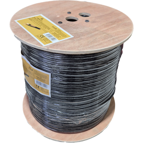 KABL-COAX-RG59+2X0.75 BC/PVC/300M CCTV BAKARNI KOAKSIALNI KABL SA NAPOJNIM KABLOM2X0,75MM BLACK 300M