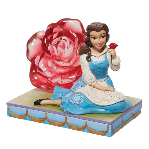 AN ENCHANTED ROSE (BELLE WITH CLEAR RESIN ROSE FIGURINE)