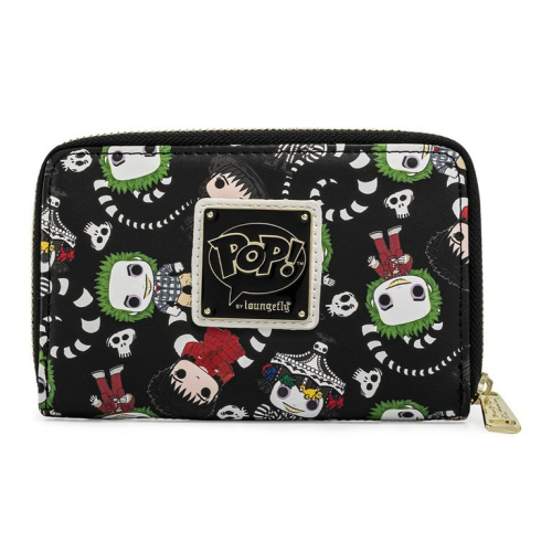 BEETLEJUICE AOP ZIP AROUND WALLET