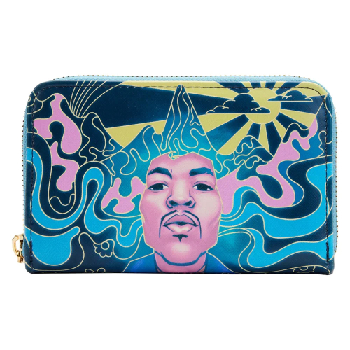JIMI HENDRIX PSYCHODELIC LANDSCAPE ZIP AROUND WALLET