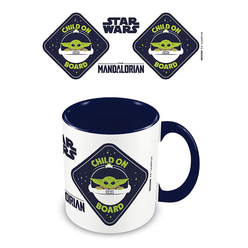 STAR WARS: THE MANDALORIAN (CHILD ON BOARD) BLUE INNER C MUG