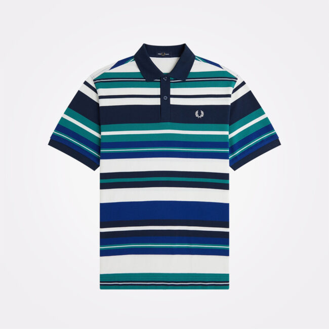 Fred Perry Striped Relaxed Polo Shirt