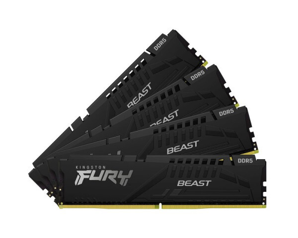 Memorija RAM DIMM DDR5 128GB (4x32) 5600MHz Kingston Fury Beast KF556C40BBK4-128ID EK000821831