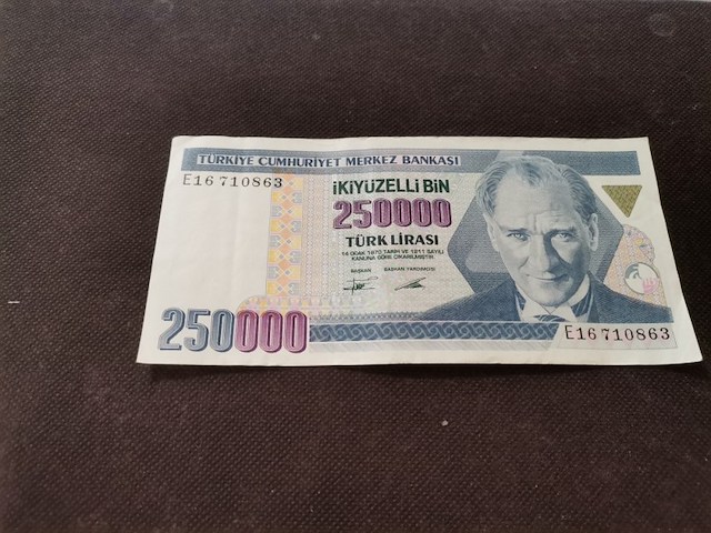 TURKEY 250.000 LIRA 1970