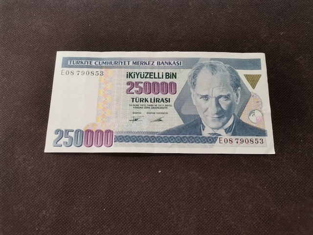 TURKEY 250.000 LIRA 1970