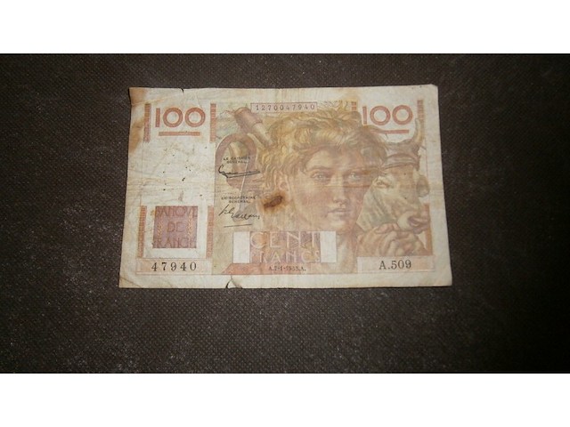 FRANCE 100 FRANCS 1955