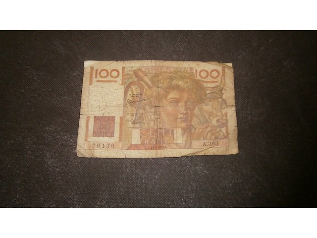 FRANCE 100 FRANCS 1950