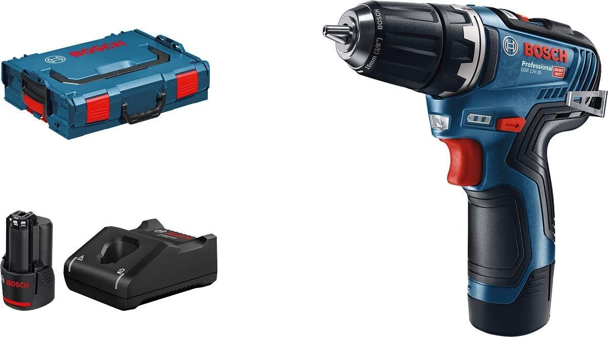 Bosch Professional GSR 12V-35 akumulatorska bušilica-odvrtač (2x3.0 Ah, punjač, kofer) 06019H8002ID: EK000398155