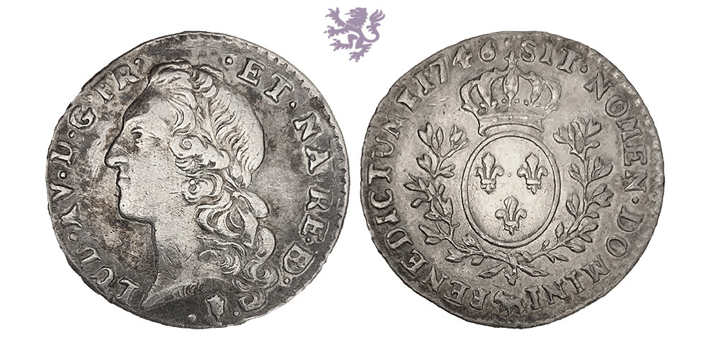 ⅒ Ecu, 1746 Pau, Louis XV