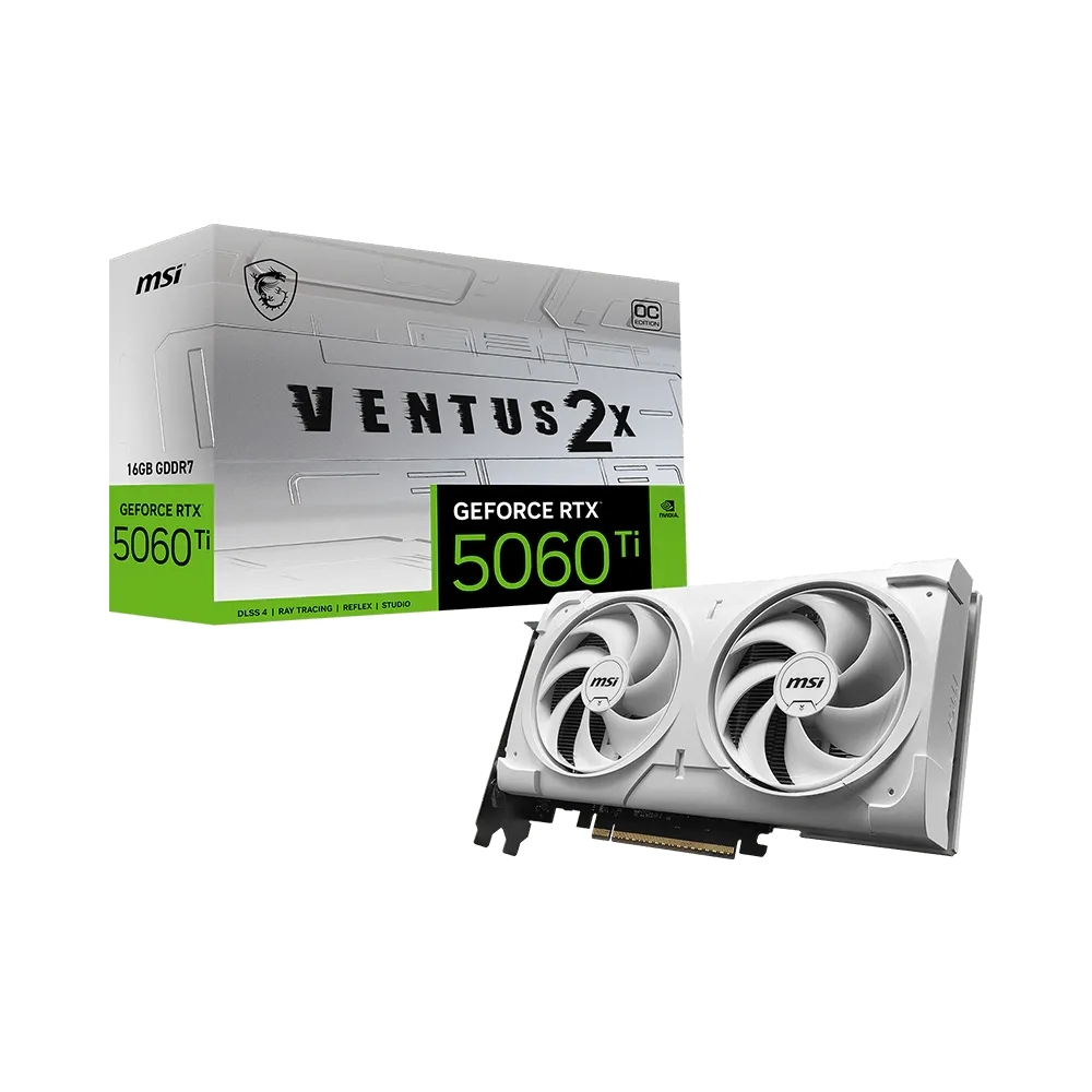 MSI GeForce RTX 5060 Ti 16G VENTUS 2X OC WHITE PLUS