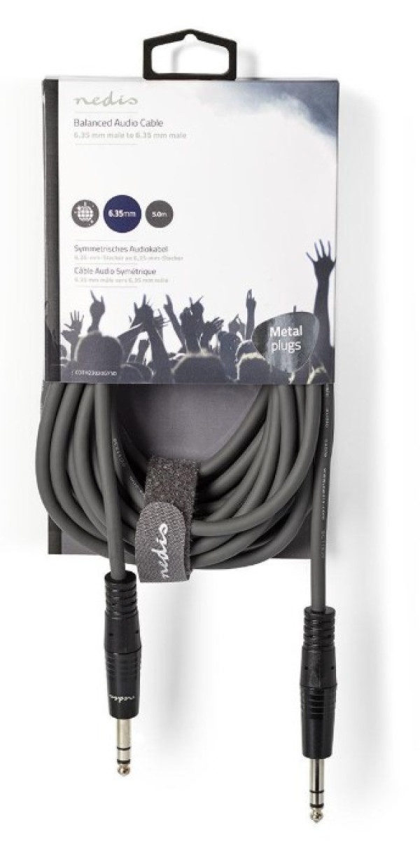 COTH23020GY50 Stereo Audio Cable 6.35mm muski na 6.35mm muski, 5m, Dark Grey