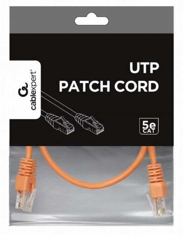 PP12-0.25M/O Gembird Mrezni kabl, CAT5e UTP Patch cord 0.25m orange