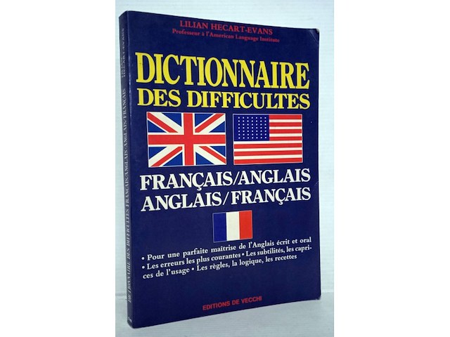 Dictionnaire des difficultés français-anglais, anglais-