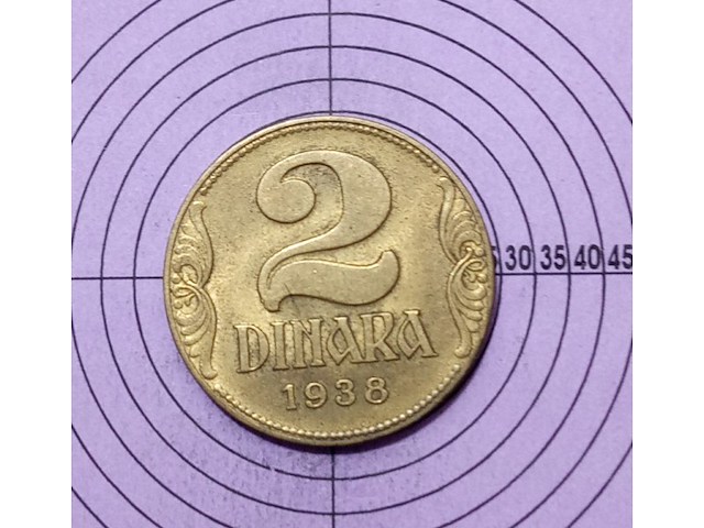 Jugoslavija 2 dinara 1938g km20