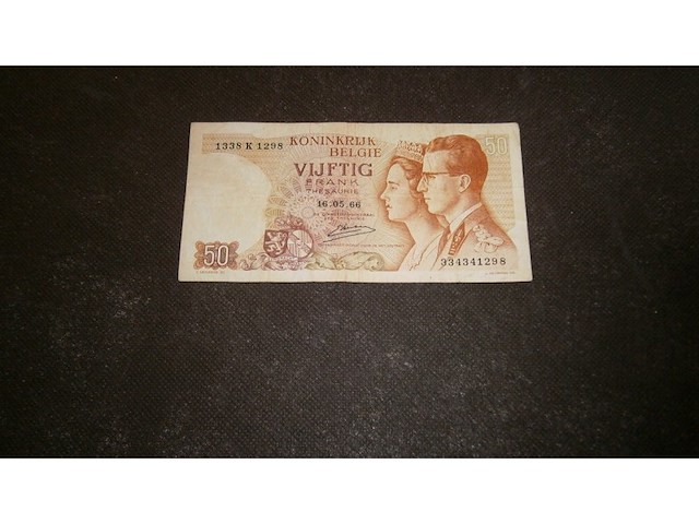 BELGIUM 50 FRANCS 1966