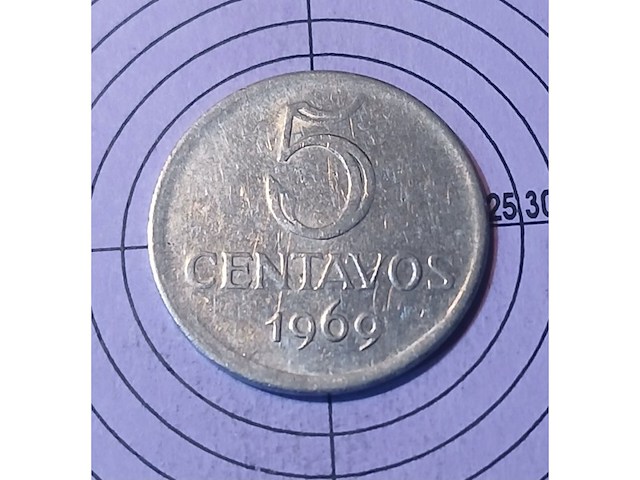 Brazil 5 centavos 1969g km577.2