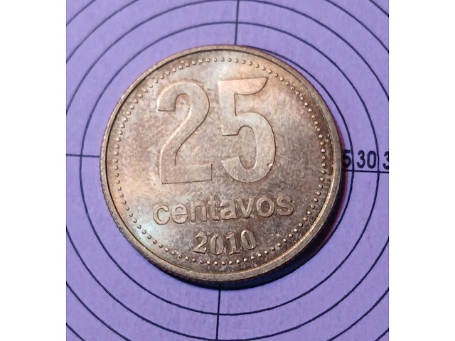 Argentina 25 centavos 2010g km110.1