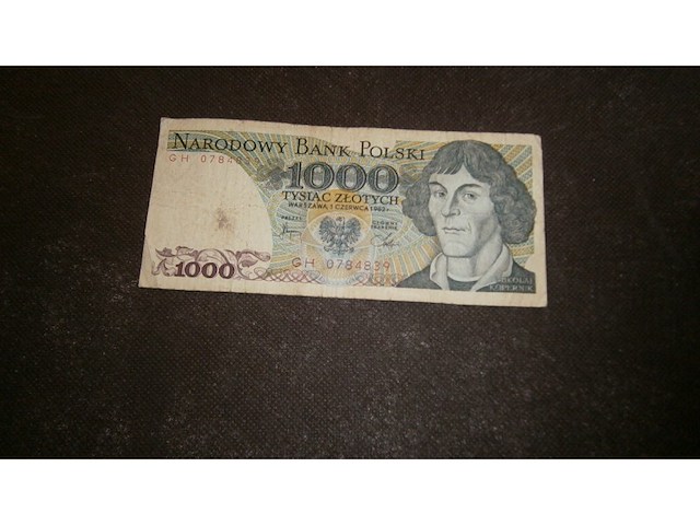 POLAND 1000 ZLOTYCH 1982