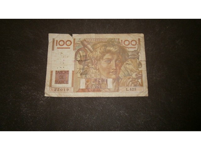FRANCE 100 FRANCS 1953