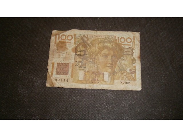 FRANCE 100 FRANCS 1952
