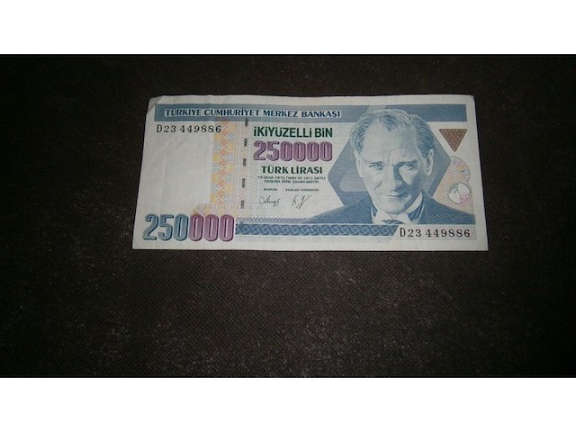 TURKEY 250.000 LIRA