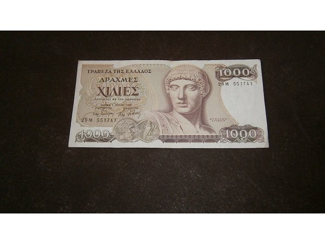 GREECE 1000 DRACHMAI 1987 ( 3 )