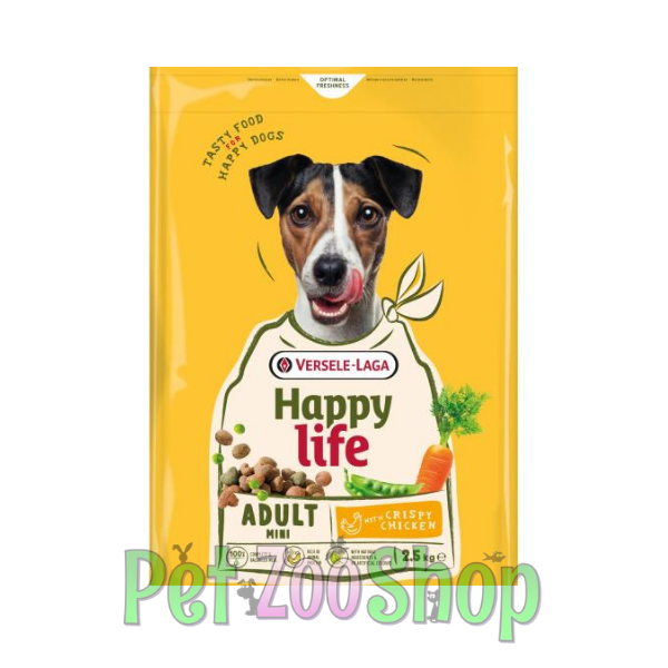 Happy Life Mini Adult Chicken 2,5 kg – Hrana sa piletinom za živahne male pse