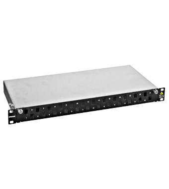 FO Panel 19",za 24xLCdx adaptera,prazan,1HU,crni,PREMIUM
RAL9005 (crna),za LC duplex