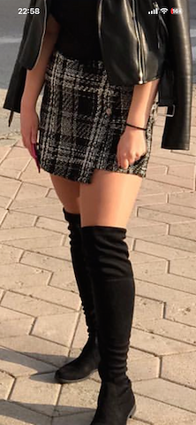 Crno-beli skort