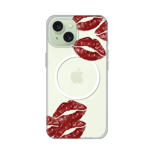 Futrola - maska print Magsafe za iPhone 15 6.1 Kisses