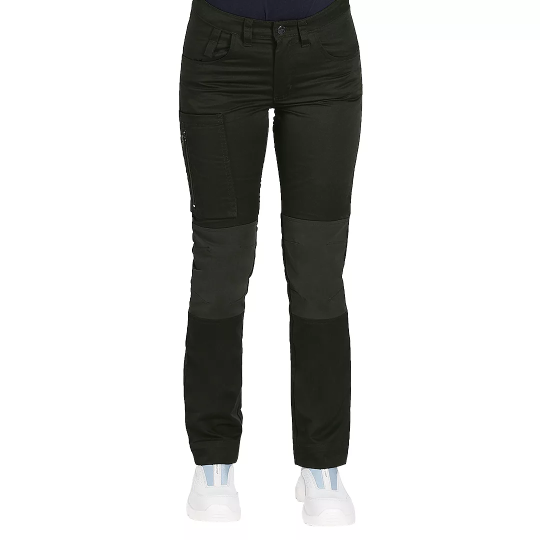 ROVER WOMEN, ženske servisne radne pantalone sa elastinom, maslinaste