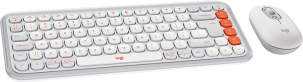 Bežična tastatura + miš Logitech Pop Icon US Bela