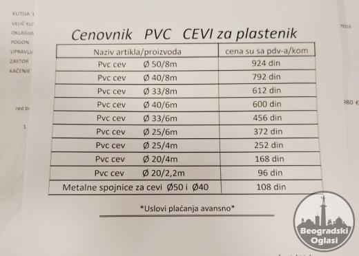 PVC cevi za plastenik
