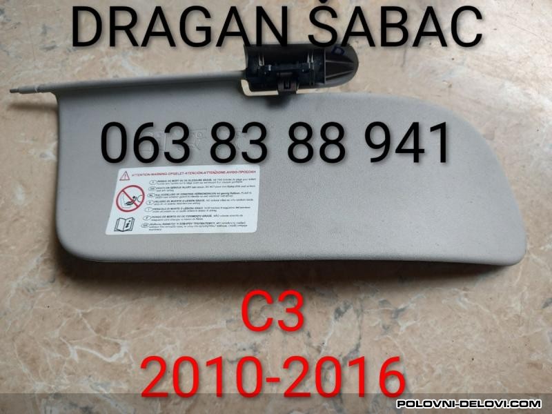 Citroen C3 Suncobran Enterijer