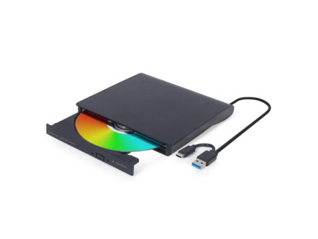 GEMBIRD DVD-USB-031 eksterni USB CD/DVD drive Citac-rezac USB + USB-C black