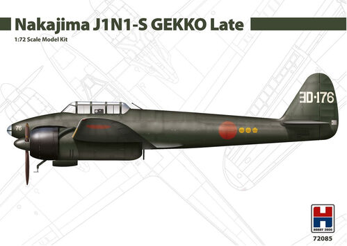 NEW! Hobby 2000 72085 Nakajima J1N1-S Gekko (Late)