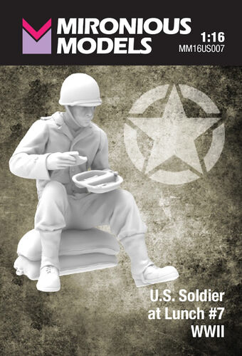 NEW! Mironious Models 16US007 US WWII Soldier at Lunch No.7 (1 Figure)