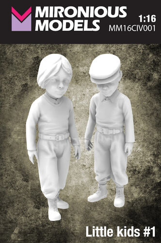 Mironious Models 16CIV001 Little Kids No.1 (2 Figures)