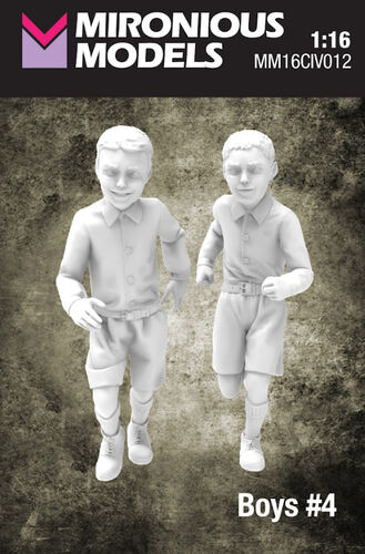 NEW! Mironious Models 16CIV012 Boys No.4 (2 Figures)