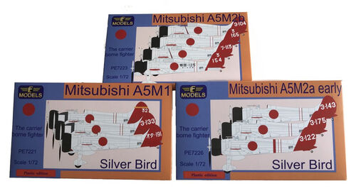 NEW! LF Models PE73002 Mitsubishi A5M Claude - Silver Bird Collection (3 in 1)