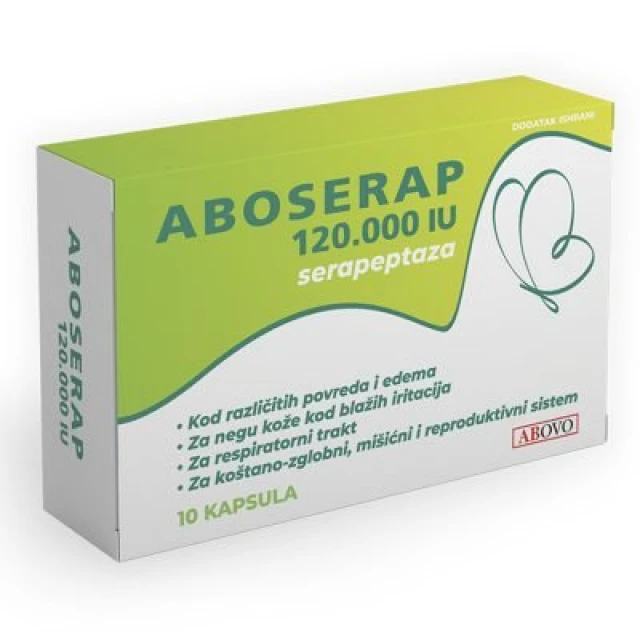 ABOSERAP 120000SPU KAPSULE A10
Opis
INFORMACIJE
NALOG
SERVIS
KORISNI LINKOVI