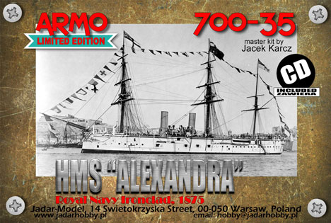 Armo 700-35 HMS Alexandra, 1875 Central battery ironclad of the Victorian Royal Navy