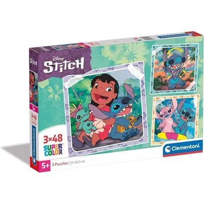 Clementoni
CLEMENTONI PUZZLE 3X48 DISNEY STITCH- CL25321
