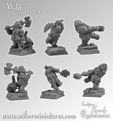 Scibor Monstrous Miniatures 28FM0102 Wild Hunters Set 2