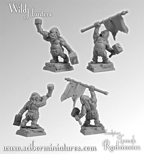 Scibor Monstrous Miniatures 28FM0130 Wild Hunters Set 3