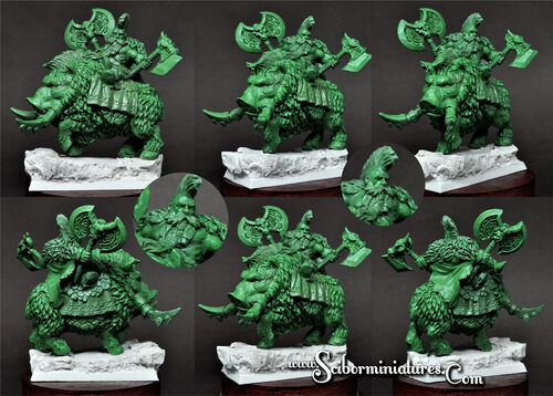Scibor Monstrous Miniatures 28FM0648 Dwarf Wild Hunter On War Boar