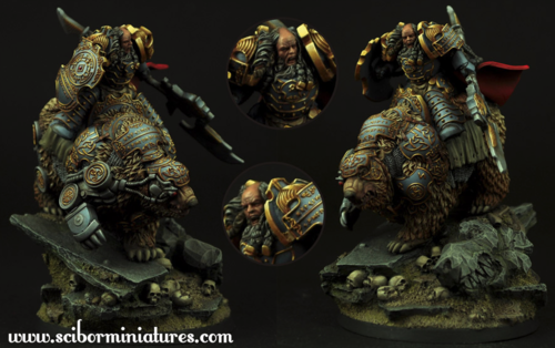 Scibor Monstrous Miniatures 28SF0093 Celtic SF Bear Rider #3
