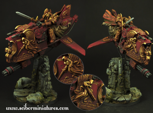 Scibor Monstrous Miniatures 28SF0106 SF Knight on Jet Bike