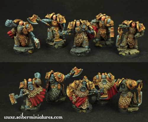 Scibor Monstrous Miniatures 28SF0117 Celtic SF Warriors 5 miniatures set 5