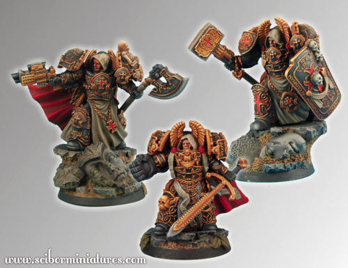 Scibor Monstrous Miniatures 28SF0077 Templar SF Knights set2 3